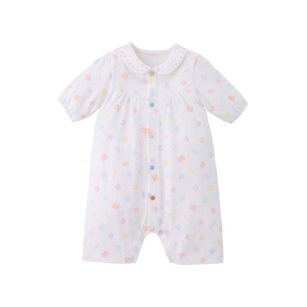 ※このアイテムは返品・交換対象外商品です。ZOZO問い合わせ番号:88462873ショップ:MIKI HOUSE，ミキハウスブランド:MIKI HOUSE，ミキハウス商品名:パステルロゴ柄プレオールカテゴリ:ママ＆ベビー>ロンパースブ...