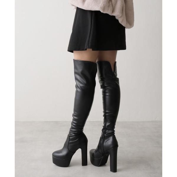 『タイムセール実施中』ZOZO問い合わせ番号:88465862ショップ:Ada.，エイダブランド:DEMETER，デメテル商品名:2WAY 13.5cm 厚底 ハイヒール ストレッチ ニーハイブーツカテゴリ:シューズ>ブーツブランド品...