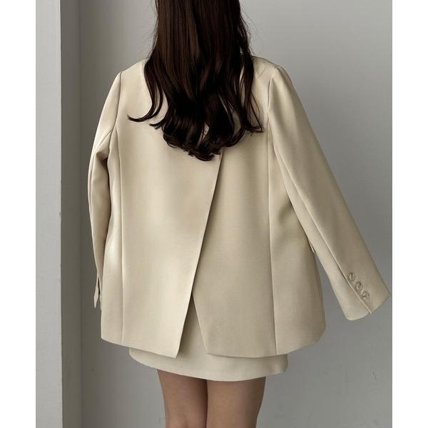 『タイムセール実施中』ZOZO問い合わせ番号:88466174ショップ:junoah，ジュノアブランド:Louere，ルエレ商品名:バックスリットテーラードジャケットカテゴリ:ジャケット/アウター>テーラードジャケットブランド品番:f...