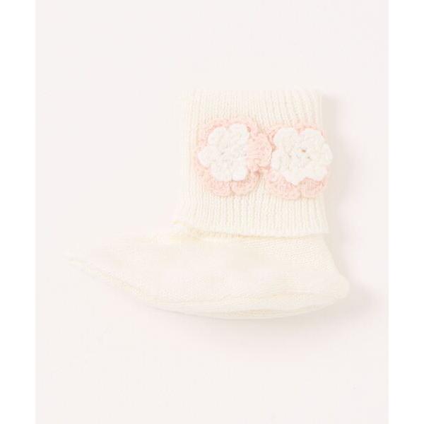 『セール実施中』※このアイテムは返品・交換対象外商品です。ZOZO問い合わせ番号:88468135ショップ:KP，ケーピーブランド:KP，ケーピー商品名:編み花付きニットブーティ(9〜11)カテゴリ:ママ＆ベビー>ベビーシューズ/ベビ...