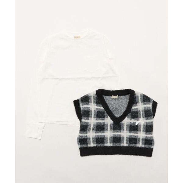 『セール実施中』ZOZO問い合わせ番号:88468273ショップ:KP，ケーピーブランド:trois lapins kp，トロワラパンケーピー商品名:ウォッシャブルベスト＆Ｔシャツセット(140〜160)カテゴリ:トップス>ベストブラ...