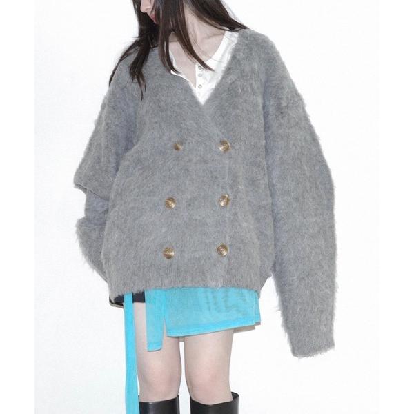 『タイムセール実施中』ZOZO問い合わせ番号:88500873ショップ:19 roots studio，ナインティーン ルーツ スタジオブランド:igi，イジ商品名:DOUBLE BREASTED MOHAIR LIKE CARDIGAN／...