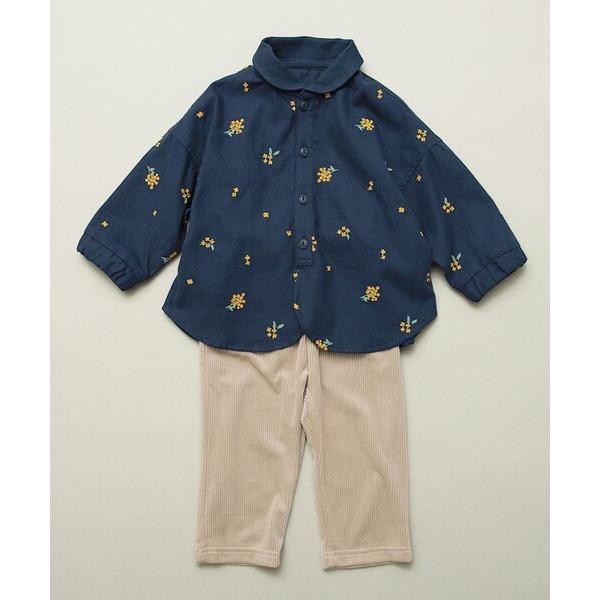 『セール実施中』※このアイテムは返品・交換対象外商品です。ZOZO問い合わせ番号:88534202ショップ:branshes，ブランシェスブランド:branshes，ブランシェス商品名:【おそろい】きんもくせい刺繍トップス＆ボトムスセットカ...