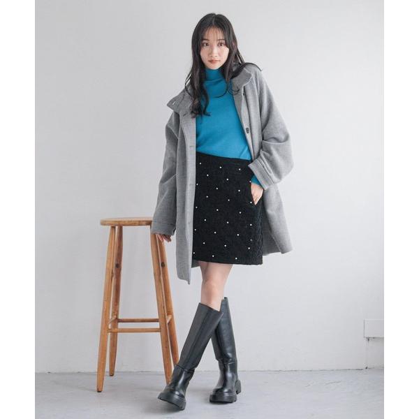 『タイムセール実施中』ZOZO問い合わせ番号:88565633ショップ:LOWRYS FARM，ローリーズファームブランド:LOWRYS FARM，ローリーズファーム商品名:ウールライクヘリンボーンミドルコートカテゴリ:ジャケット/アウター...