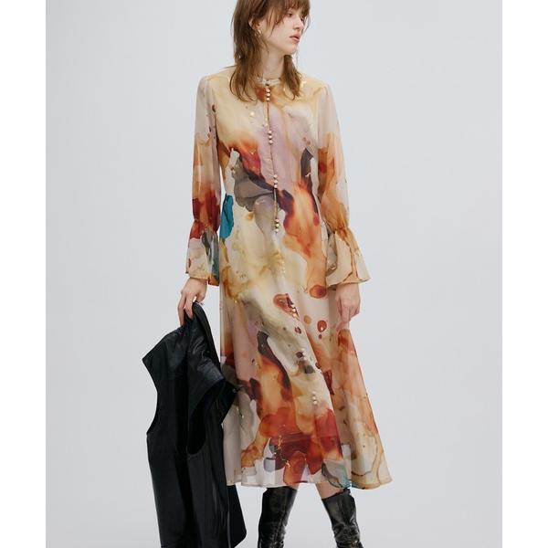 ZOZO問い合わせ番号:88596842ショップ:AMERI VINTAGE，アメリビンテージブランド:Ameri，アメリ商品名:UNDRESSED AMELIA INK ART DRESSカテゴリ:ワンピース/ドレス>ドレスブランド...