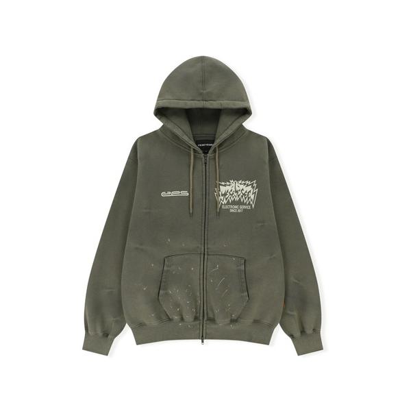 『セール実施中』ZOZO問い合わせ番号:88598258ショップ:FTW，エフティーダブリューブランド:YESEYESEE，イエスアイシー商品名:Y.E.S Painted zip up Hoodieカテゴリ:トップス>パーカーブラン...