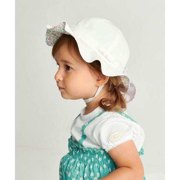 ZOZO問い合わせ番号:88632256ショップ:MIKI HOUSE，ミキハウスブランド:MIKI HOUSE，ミキハウス商品名:リボン日よけ付きハットカテゴリ:帽子>ハットブランド品番:12-9103-145素材:綿 100%原産...