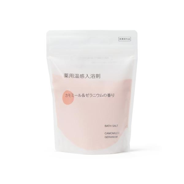 ※このアイテムは返品・交換対象外商品です。コスメ商品ZOZO問い合わせ番号:88672945ショップ:無印良品，ムジルシリョウヒンブランド:無印良品，ムジルシリョウヒン商品名:薬用温感入浴剤　カモミール＆ゼラニウムの香り　３６０ｇ／スプーン...
