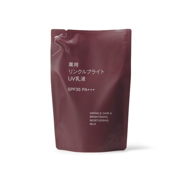 ※このアイテムは返品・交換対象外商品です。コスメ商品ZOZO問い合わせ番号:88672964ショップ:無印良品，ムジルシリョウヒンブランド:無印良品，ムジルシリョウヒン商品名:薬用リンクルブライトＵＶ乳液（詰替用）　ＳＰＦ３５　ＰＡ＋＋＋　...