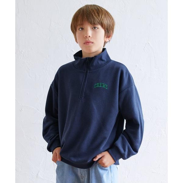 ZOZO問い合わせ番号:88673339ショップ:coca，コカブランド:coca（coca），コカ商品名:キッズ ハーフジップワンポイント刺繍スウェットカテゴリ:トップス>スウェットブランド品番:26-240734306-24素材:...