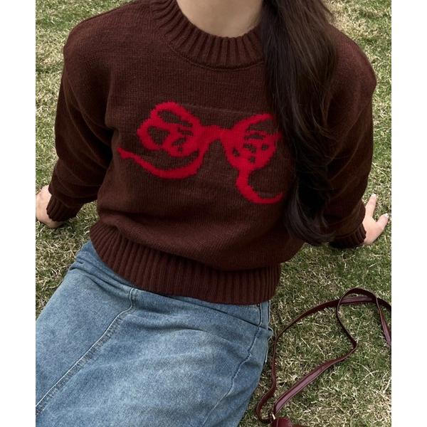 『タイムセール実施中』ZOZO問い合わせ番号:88673557ショップ:Ada.，エイダブランド:by your closet，バイユアークローゼット商品名:もちもち リボン ニットカテゴリ:トップス>ニット/セーターブランド品番:d...