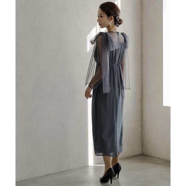 『タイムセール実施中』ZOZO問い合わせ番号:88709282ショップ:bflat，ビーフラットブランド:birei，ビレイ商品名:ショルダーリボンシフォンロングドレスカテゴリ:ワンピース/ドレス>ドレスブランド品番:bi064000...