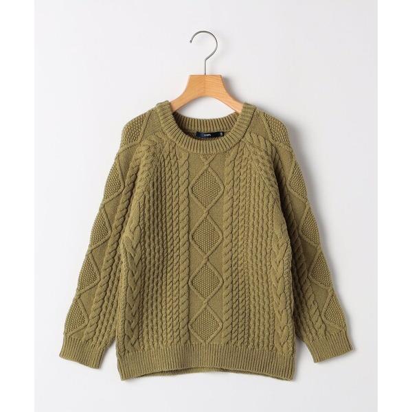 『タイムセール実施中』ZOZO問い合わせ番号:88709568ショップ:SHIPS KIDS，シップス キッズブランド:SHIPS，シップス商品名:SHIPS KIDS:100〜130cm /〈洗濯機可能〉ケーブル ニットカテゴリ:トップス...