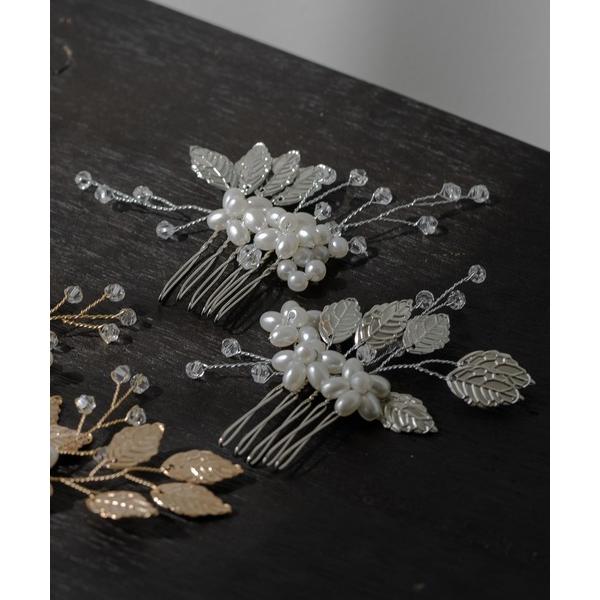 ZOZO問い合わせ番号:88802703ショップ:FUNALIVE，ファンアライブブランド:epic day，エピックデイ，FUNALIVE，ファンアライブ商品名:バルーンパール＆リーフヘアコームカテゴリ:ヘアアクセサリー>その他ヘア...