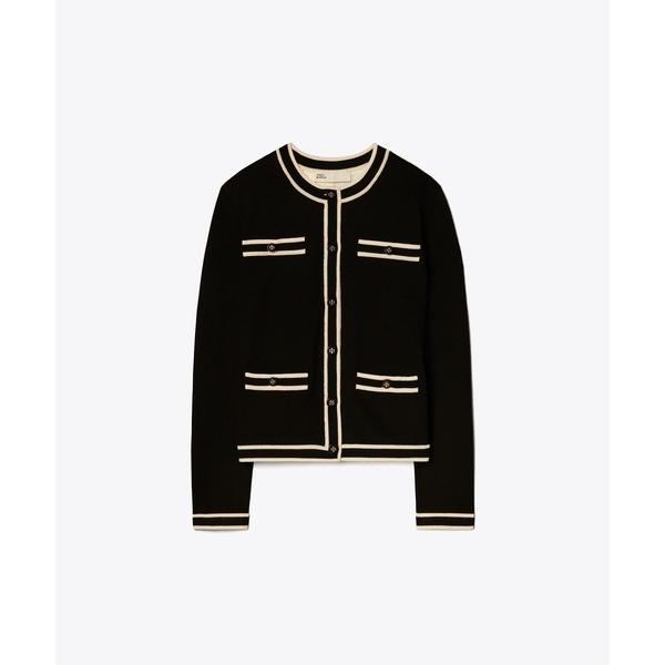 ZOZO問い合わせ番号:88803109ショップ:Tory Burch，トリー バーチブランド:TORY BURCH，トリーバーチ商品名:ケンドラ カーディガンカテゴリ:トップス>ニット/セーターブランド品番:146098素材:ウール...