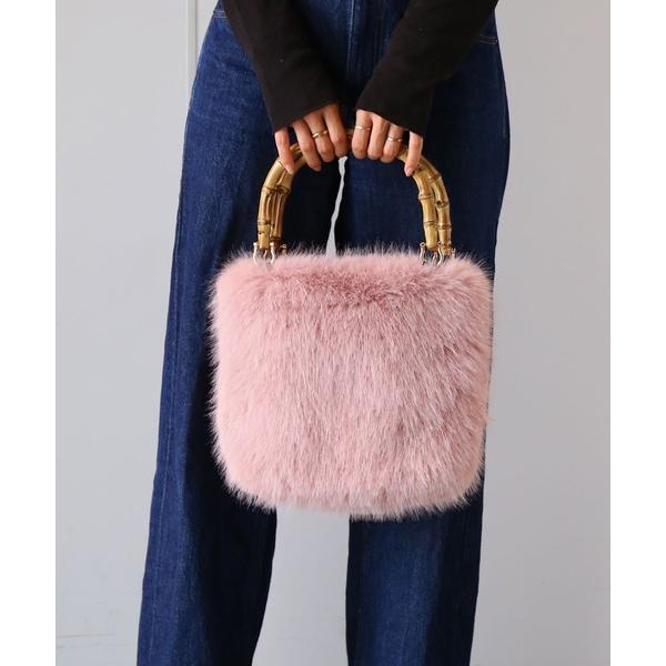 『セール実施中』ZOZO問い合わせ番号:88804377ショップ:三京商会，サンキョウショウカイブランド:sankyo shokai，サンキョウショウカイ商品名:ファーバッグ バンブーハンドル Mサイズカテゴリ:バッグ>ハンドバッグブ...