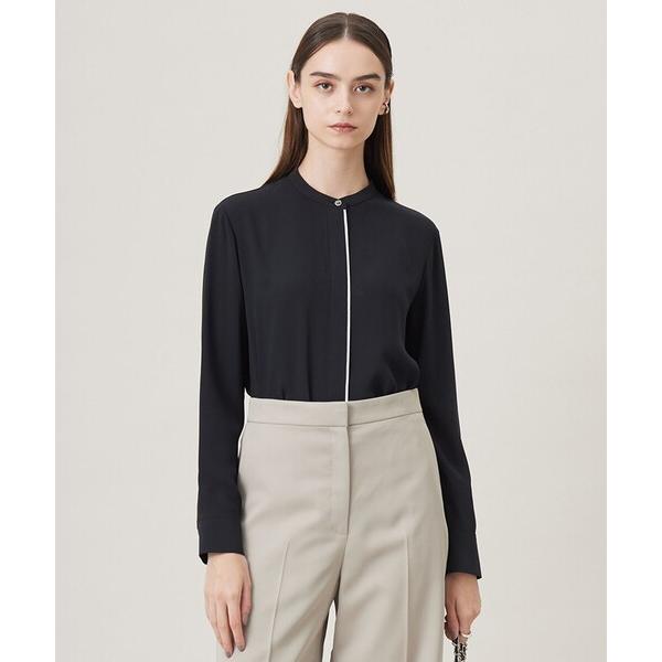 ZOZO問い合わせ番号:88836719ショップ:ICB，アイシービーブランド:ICB，アイシービー商品名:BackSatinAmunzen バンドカラーブラウスカテゴリ:トップス>シャツ/ブラウスブランド品番:BLCYGS1070素...