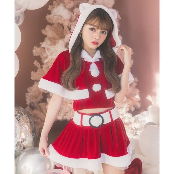 『タイムセール実施中』※このアイテムは返品・交換対象外商品です。ZOZO問い合わせ番号:88838918ショップ:darial，ダリアルブランド:DAZZY，デイジー，darial，ダリアル商品名:サンタ コスプレ ネコ耳 ポンチョ ＆ ミ...