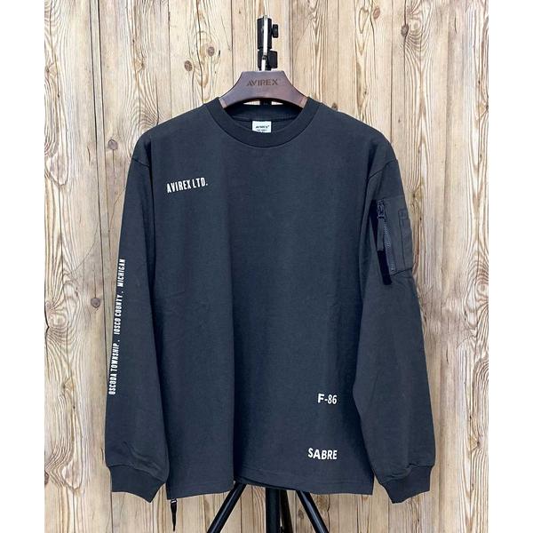 ZOZO問い合わせ番号:88839179ショップ:TopIsm，トップイズムブランド:AVIREX，アヴィレックス，TopIsm，トップイズム商品名:SIDE ZIP STENCIL T-SHIRT 'HAT IN THE RING'カテゴ...
