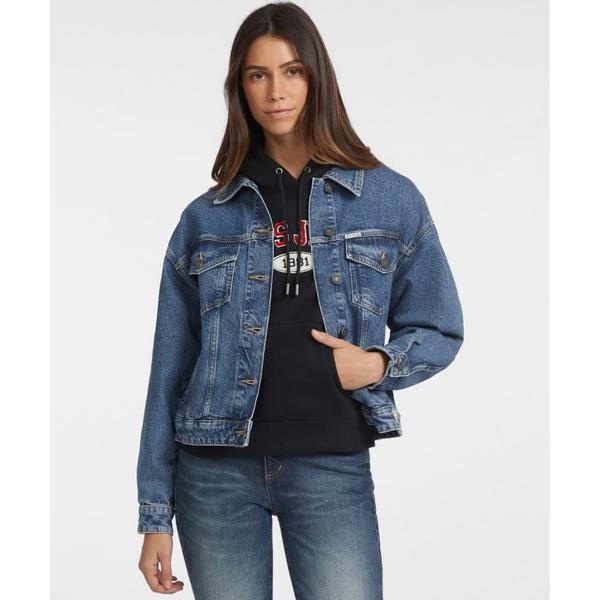 『タイムセール実施中』ZOZO問い合わせ番号:88839729ショップ:GUESS，ゲスブランド:GUESS JEANS，ゲスジーンズ，Guess，ゲス商品名:GUESS JEANS Oversized Denim Trucker Jack...