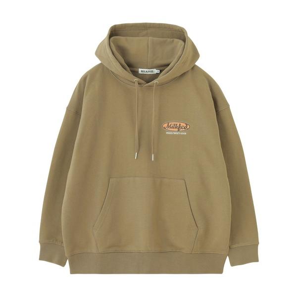 『セール実施中』ZOZO問い合わせ番号:88872426ショップ:MILKFED.，ミルクフェドブランド:MILKFED.，ミルクフェド商品名:OVAL LOGO EMBROIDERY SWEAT HOODIEカテゴリ:トップス>パー...