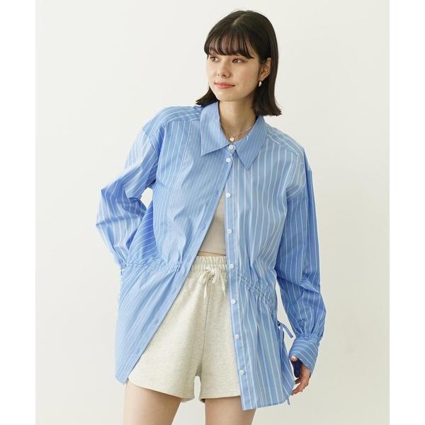 『セール実施中』ZOZO問い合わせ番号:88872452ショップ:MILKFED.，ミルクフェドブランド:MILKFED.，ミルクフェド商品名:STRIPED SHIRRING SHIRTカテゴリ:トップス>シャツ/ブラウスブランド品...