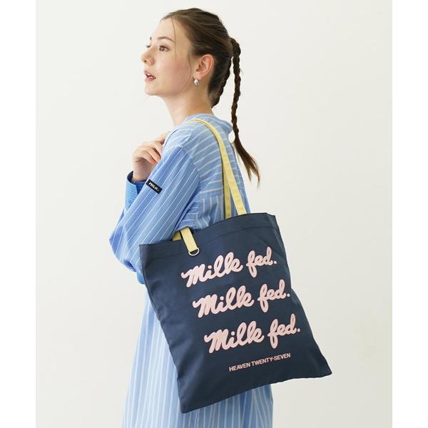 ZOZO問い合わせ番号:88872494ショップ:MILKFED.，ミルクフェドブランド:MILKFED.，ミルクフェド商品名:ICING LOGO FLAT TOTEカテゴリ:バッグ>トートバッグブランド品番:10325105300...