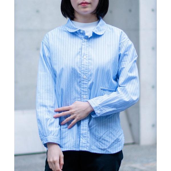 『セール実施中』ZOZO問い合わせ番号:88906218ショップ:DOMINGO，ドミンゴブランド:D.M.G.，ドミンゴ，DOMINGO，ドミンゴ商品名:[D.M.G / ディーエムジー] ドビーストライプ ラウンドカラーシャツカテゴリ:...