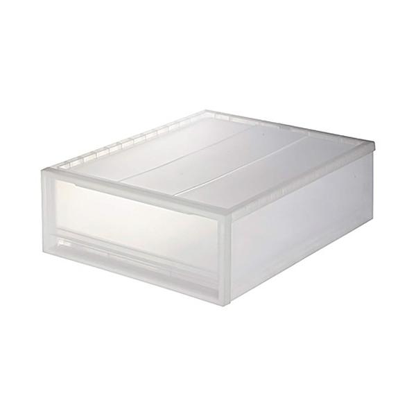 ZOZO問い合わせ番号:88939854ショップ:無印良品，ムジルシリョウヒンブランド:無印良品，ムジルシリョウヒン商品名:〔旧サイズ：引出式・小〕ポリプロピレン　クローゼットケース　小　約幅４４×奥行５５×高さ１８ｃｍカテゴリ:インテリア...