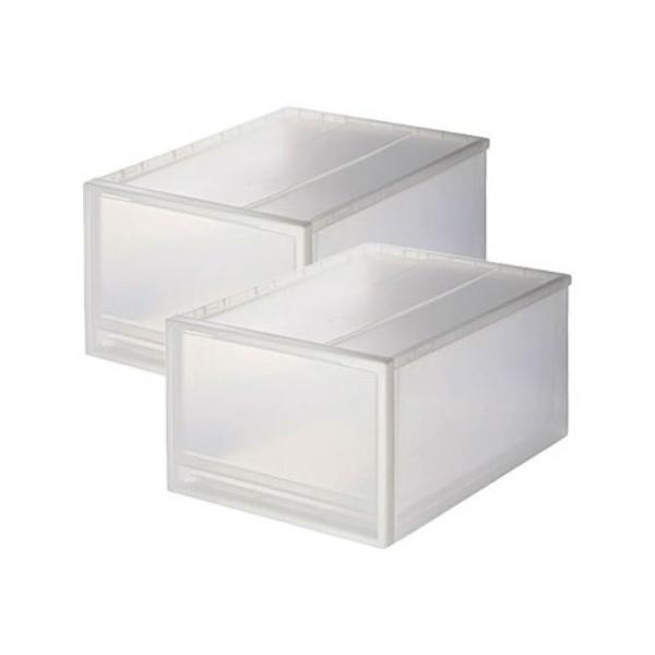 ZOZO問い合わせ番号:88939859ショップ:無印良品，ムジルシリョウヒンブランド:無印良品，ムジルシリョウヒン商品名:【２個セット】ポリプロピレン　収納ケース　　中　約幅３４×奥行４４．５×高さ２４ｃｍカテゴリ:インテリア>収納...