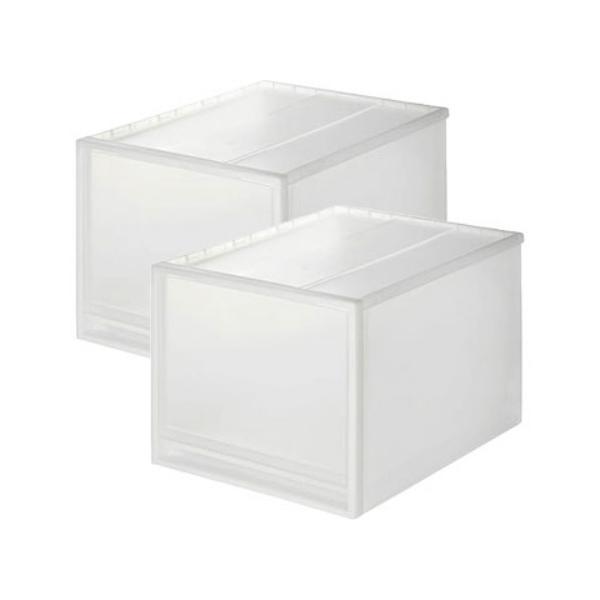 ZOZO問い合わせ番号:88939860ショップ:無印良品，ムジルシリョウヒンブランド:無印良品，ムジルシリョウヒン商品名:【２個セット】ポリプロピレン　収納ケース　　大　約幅３４×奥行４４．５×高さ３０ｃｍカテゴリ:インテリア>収納...