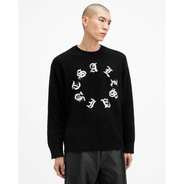 『セール実施中』ZOZO問い合わせ番号:89003950ショップ:ALLSAINTS，オールセインツブランド:ALLSAINTS，オールセインツ商品名:SCRIPTURE GOTHIC JACQUARD LOGO JUMPER | SCRI...