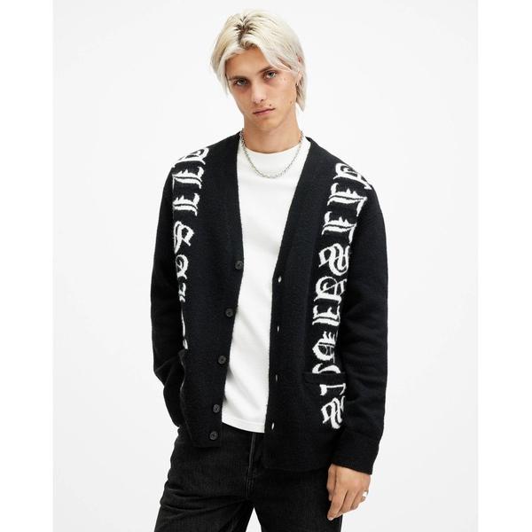 『セール実施中』ZOZO問い合わせ番号:89004031ショップ:ALLSAINTS，オールセインツブランド:ALLSAINTS，オールセインツ商品名:SCRIPTURE GOTHIC JACQUARD LOGO CARDIGAN | SC...