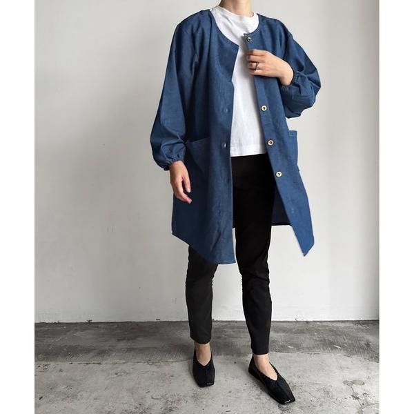 『タイムセール実施中』ZOZO問い合わせ番号:89005701ショップ:COMMON WARE，コモンウェアブランド:COMMON WARE，コモンウェアー商品名:URT:前あきスモック ワンマイルデニムエプロン 割烹着 かっぽう着カテゴリ...