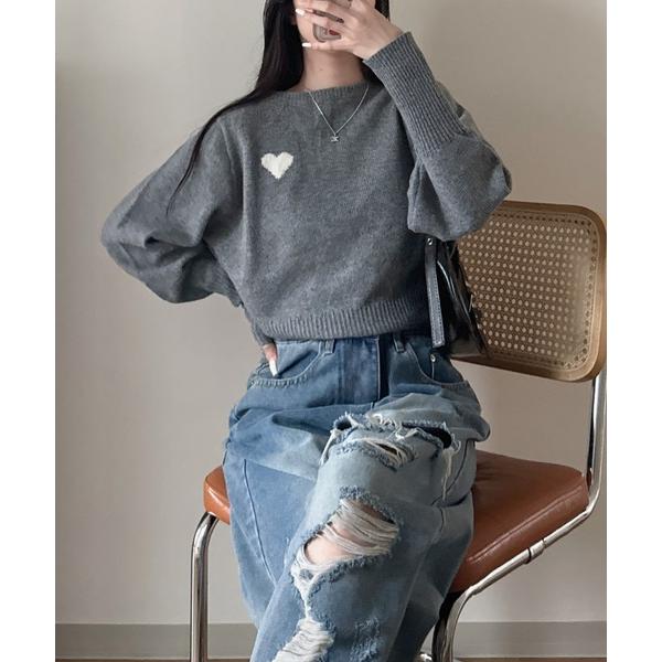 『セール実施中』ZOZO問い合わせ番号:89005913ショップ:nemne store，ネンネストアブランド:nemne store，ネンネストア商品名:《Delfy》ロングリブハートニットカテゴリ:トップス>ニット/セーターブラン...