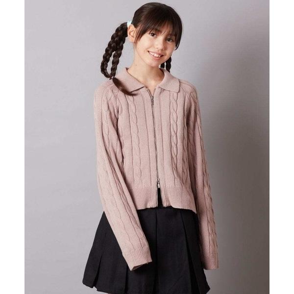 『セール実施中』ZOZO問い合わせ番号:89036363ショップ:a.v.v，アー・ヴェ・ヴェブランド:a.v.v，アーヴェヴェ商品名:[130]襟付きダブルジップデザインニットカテゴリ:トップス>ニット/セーターブランド品番:KJF...