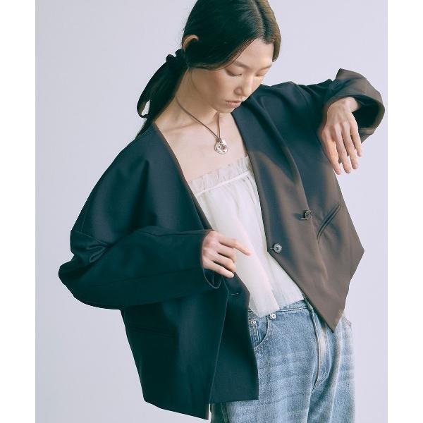 『タイムセール実施中』ZOZO問い合わせ番号:89038542ショップ:Dorry Doll，ドリードールブランド:EN NEUME，エンノイム商品名:【Set Up】Layered Collarless Jacketカテゴリ:ジャケット/...