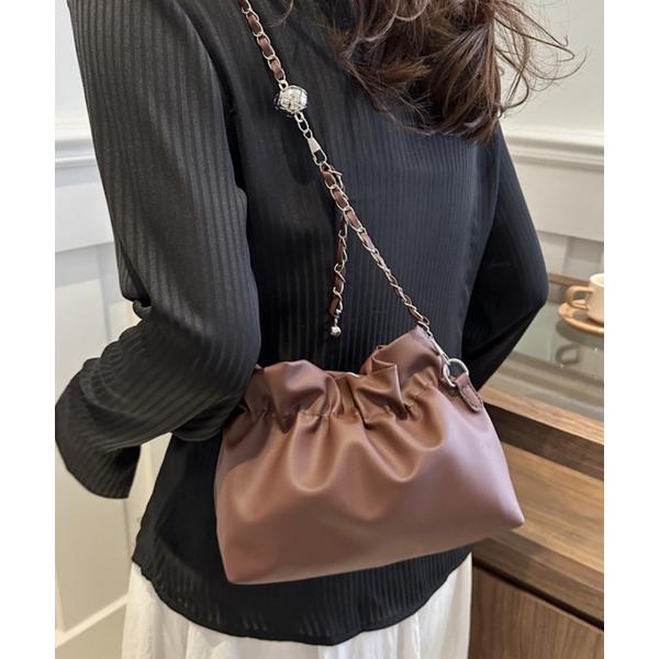 ZOZO問い合わせ番号:89039433ショップ:VIBGYOR，ヴィブジョーブランド:VIBGYOR，ヴィブジョー商品名:FReePLACe/巾着デザインチェーンバッグ X12331カテゴリ:バッグ>ショルダーバッグブランド品番:X...