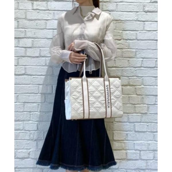 ZOZO問い合わせ番号:89070512ショップ:SAMANTHAVEGA，サマンサベガブランド:SAMANTHAVEGA，サマンサベガ商品名:ロゴテープキルティングA4トートバッグカテゴリ:バッグ>トートバッグブランド品番:0007...