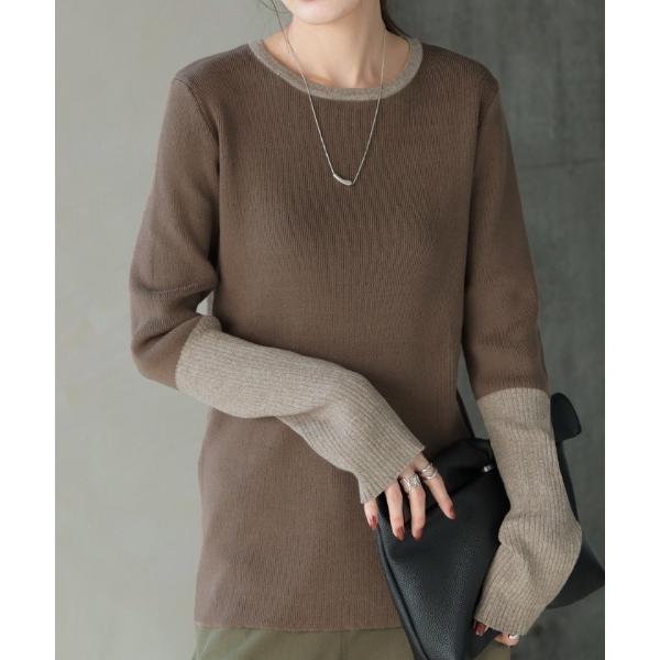 ZOZO問い合わせ番号:89106487ショップ:HUG.U，ハグユーブランド:HUG.U，ハグユー商品名:「選べるネック」配色リブニットカテゴリ:トップス>ニット/セーターブランド品番:f068素材:綿100%原産国:中国カラー:ブ...