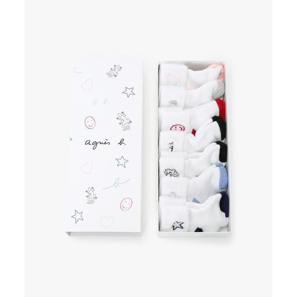 ※このアイテムは返品・交換対象外商品です。ZOZO問い合わせ番号:89139001ショップ:agnes b.，アニエスベーブランド:agnes b.，アニエスベー商品名:ベビー アイコニック 刺繍 ソックスギフトセットカテゴリ:ママ＆ベビー...