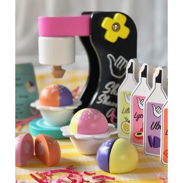 ZOZO問い合わせ番号:89140439ショップ:babybaby，ベイビーベイビーブランド:babybaby，ベイビーベイビー商品名:【Keiki Kaukau / ケーキ・カウカウ】ハワイアン 木製シェイブアイスやさんセットカテゴリ:雑...