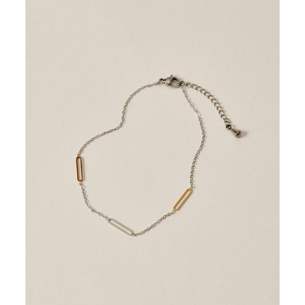 ZOZO問い合わせ番号:89234140ショップ:TONE，トーンブランド:novice，ノーヴィス，tone，トーン商品名:【novice】Bicolor Oval Chain Anklet［Stainless］カテゴリ:アクセサリー&g...