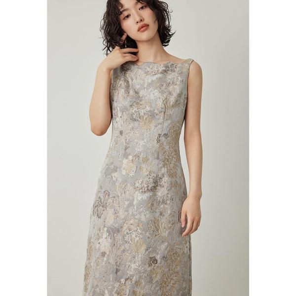 ZOZO問い合わせ番号:89234988ショップ:bflat，ビーフラットブランド:niana，ニアナ，LE'RURE，リルアー商品名:ワンダリングジャガードドレス 結婚式 二次会 成人式 同窓会 パーティードレス オケージョンドレス お呼...