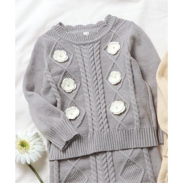 『セール実施中』ZOZO問い合わせ番号:89266758ショップ:F.O.Online Store，エフオーオンラインストアブランド:apres les cours，アプレレクール商品名:フラワーモチーフニットカテゴリ:トップス>ニッ...