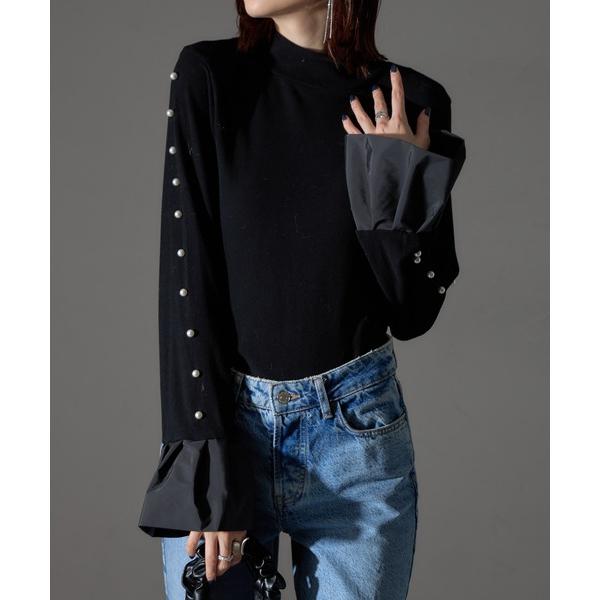 ZOZO問い合わせ番号:89268330ショップ:Bonjour Sagan，ボンジュールサガンブランド:each，イーチ，Bonjour Sagan，ボンジュールサガン商品名:スリーブパールラインフレアカフプルオーバーカテゴリ:トップス&...