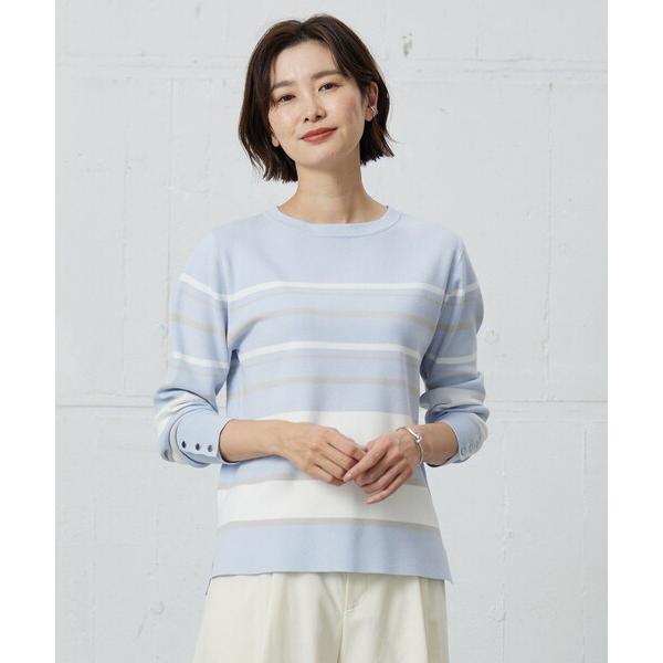 『セール実施中』ZOZO問い合わせ番号:89301221ショップ:J.PRESS，ジェイプレスブランド:J.PRESS，ジェイプレス商品名:【洗える】Rayon Stretch Border ニットカテゴリ:トップス>ニット/セーター...