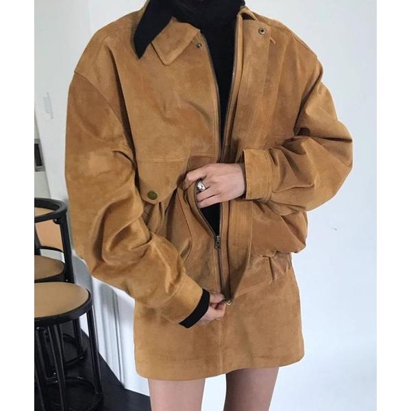 『タイムセール実施中』ZOZO問い合わせ番号:89301677ショップ:CERCA，チェルカブランド:MEMECLE，メメクル商品名:【 MEMECLE / メメクル 】ヴィンテージライク スエード ブルゾンカテゴリ:ジャケット/アウター&...