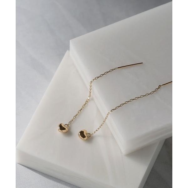 ※このアイテムは返品・交換対象外商品です。ZOZO問い合わせ番号:89305083ショップ:collecala，コレカラブランド:queite，ケイト，colleca la，コレカラ商品名:K10 YG ハート アメリカンピアス ［quei...