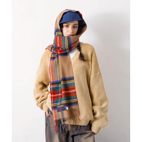 ZOZO問い合わせ番号:89306921ショップ:ABAHOUSE，アバハウスブランド:TWEED MILL，ツイードミル，ABAHOUSE，アバハウス商品名:「TWEED MILL/ツイードミル」ラムウールチェック柄ストール/ユニセックス...
